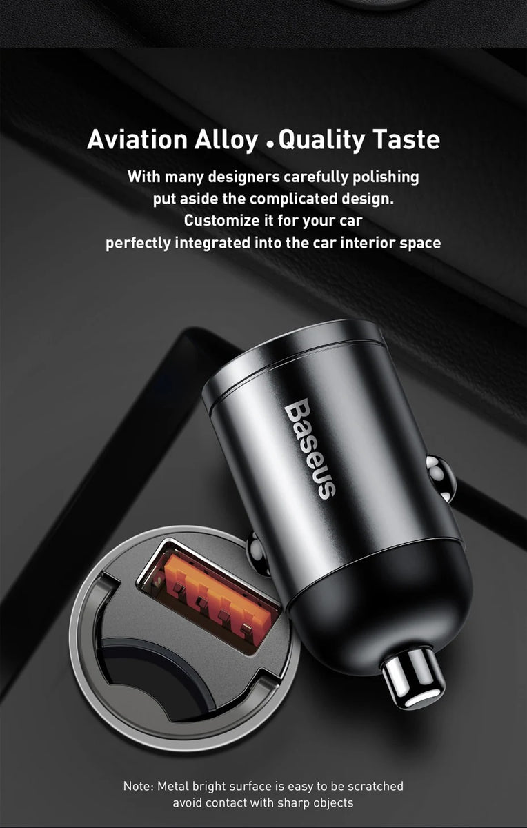 BASEUS USB Type C Car Charger – BAYTECH